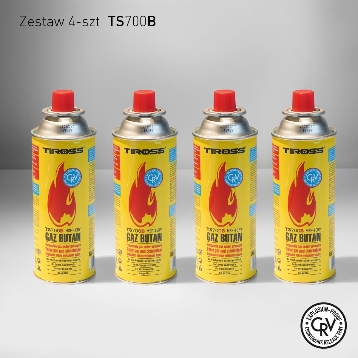 Set 4 rezerve cartus de gaz, TIROSS, 227g - eMAG.ro