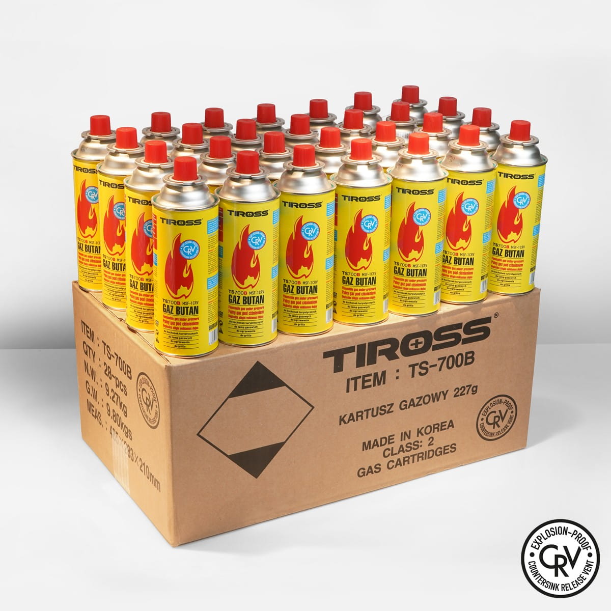 Set 4 rezerve cartus de gaz, TIROSS, 227g - eMAG.ro