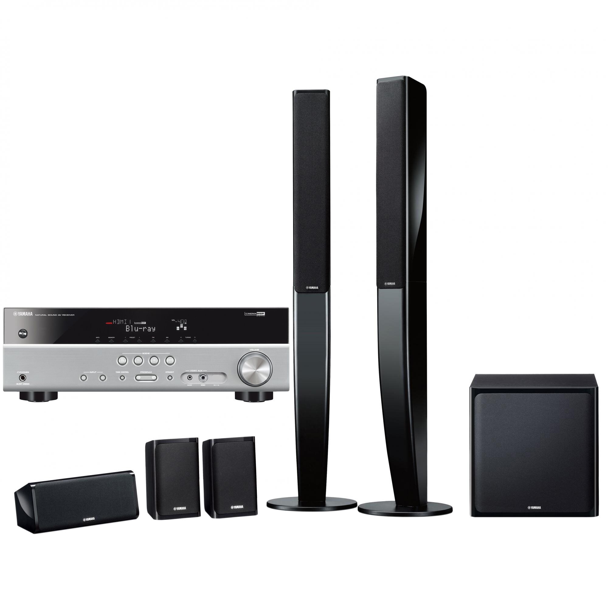 Sistem Audio Hi Fi Receiver Yamaha HTR2866, Titan + Sistem boxe 5.1 ...