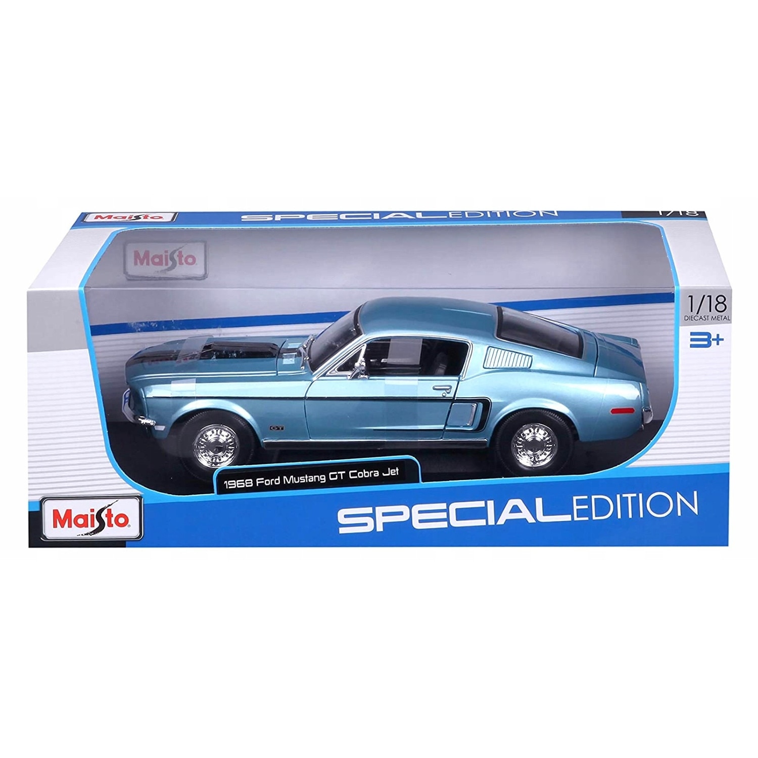 Automacheta Ford Mustang GT Cobra Jet 1968, Maisto, Metal, 1/18 ...