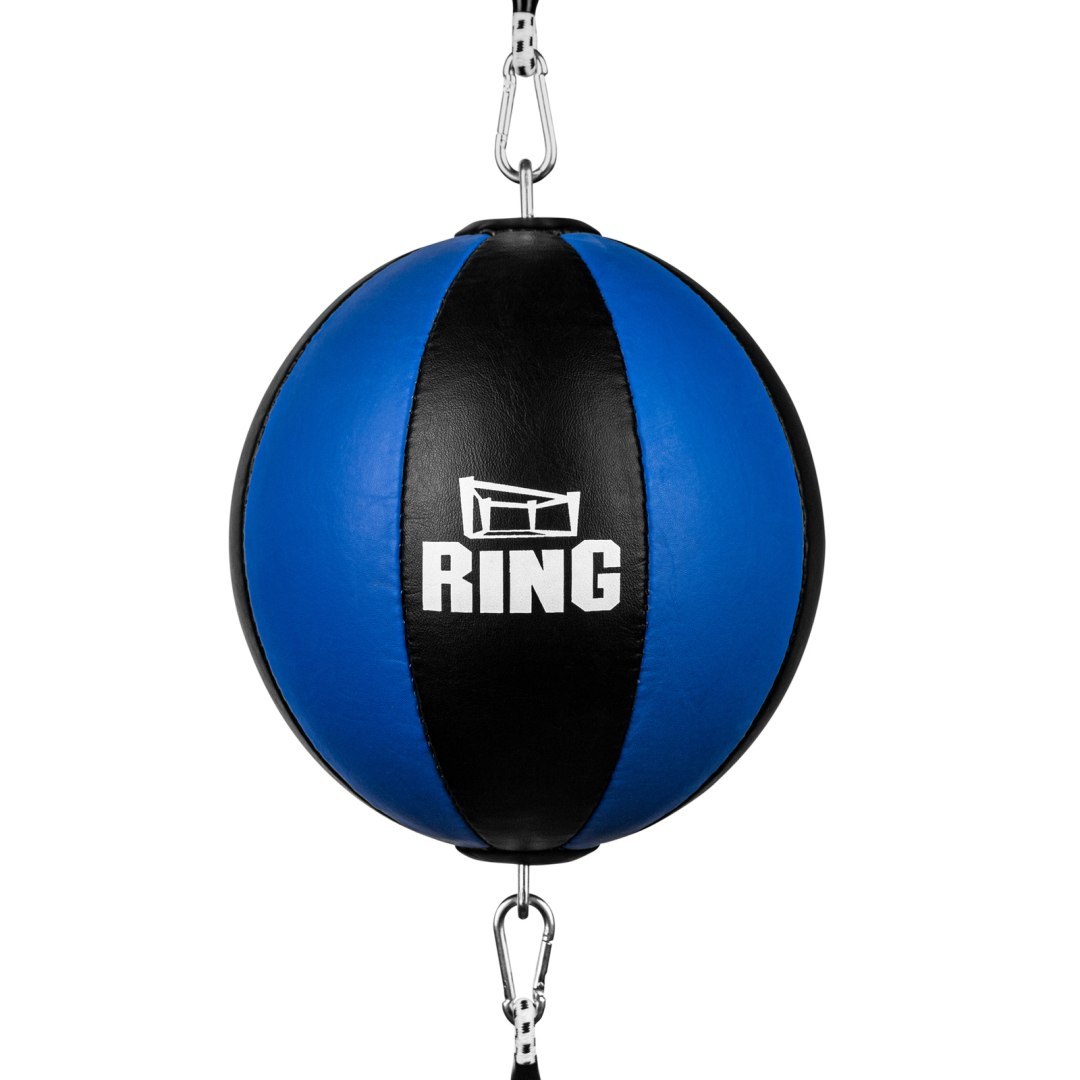 Minge de box, Ring, Piele sintetica, 30 cm, Albastru/Negru - eMAG.ro