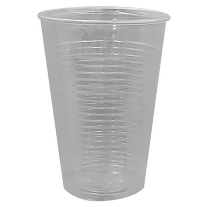 Set Pahare din plastic, Lariplast, Transparent, 250 ml, 50 buc - eMAG.ro