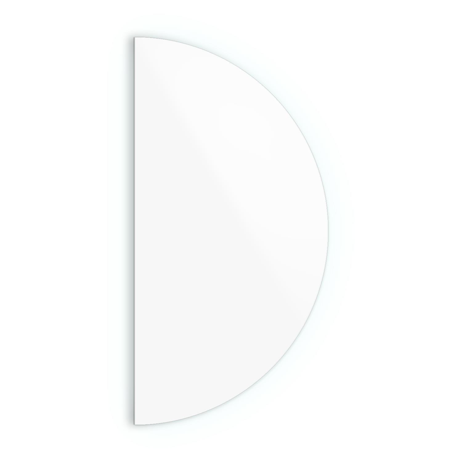 Oglinda de semicerc, Wallfluent, LED, Fara rama, (Rece 6500K), 50 cm ...