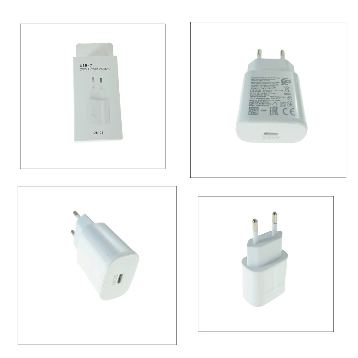 Incarcator USB Tip C la priza Euro, PD 20W, Zk-03, Fast Charging, 100 ...