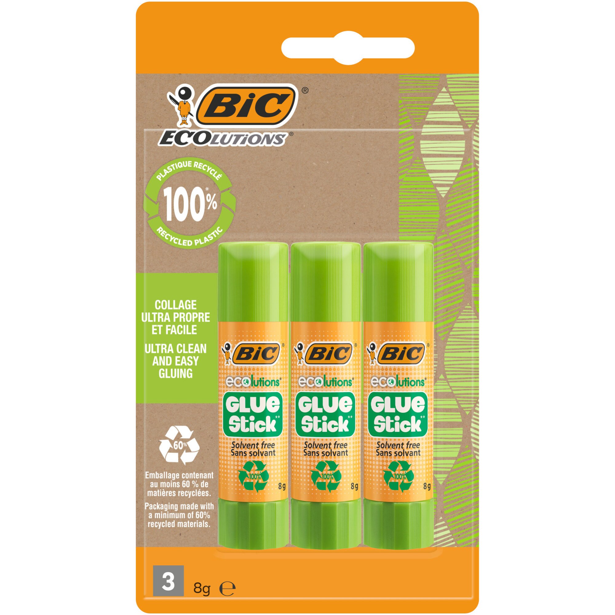 Lipici solid BIC ECO 8gr Bl/3 - eMAG.ro