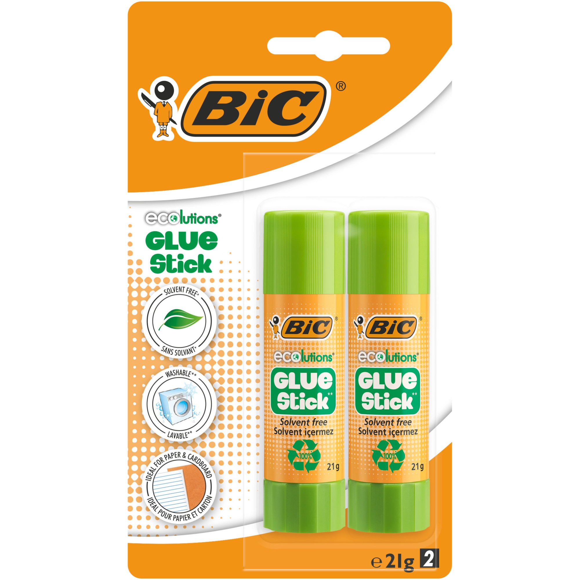 Lipici solid BIC ECO 21g, 2 bucati - eMAG.ro