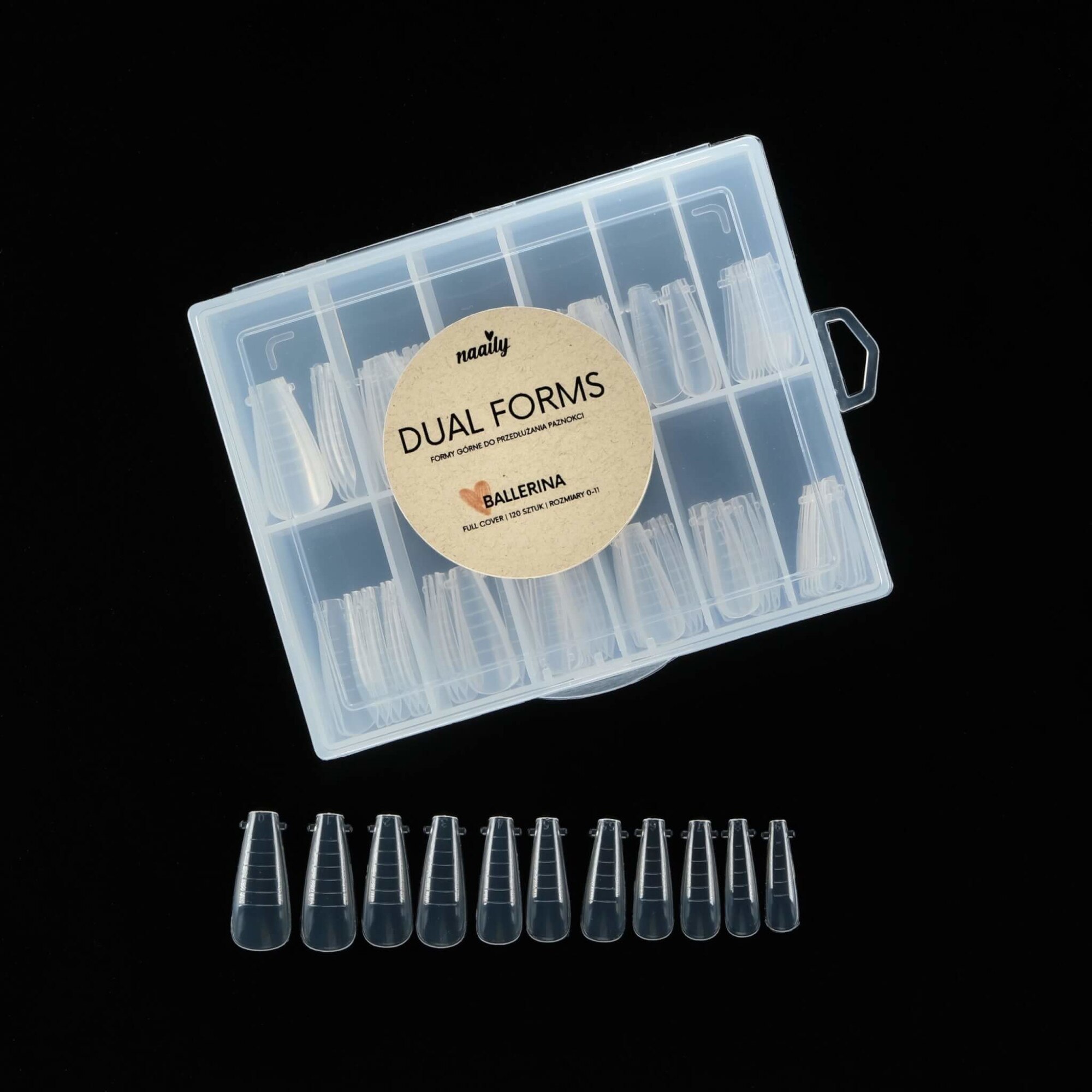 Set 120 tipsuri, Naaily, Plastic, Forma balerina, Transparent - eMAG.ro