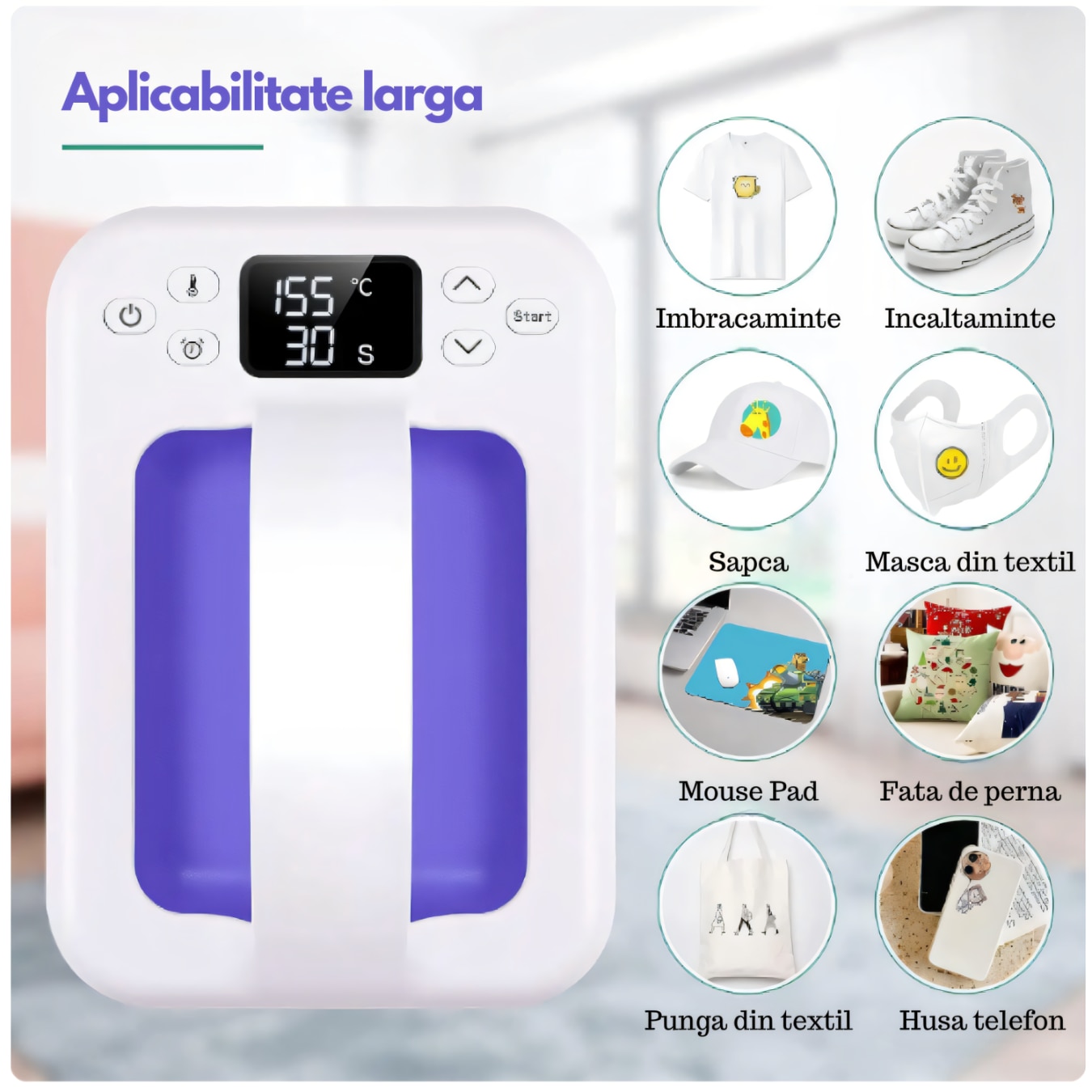 Presa imprimare termica, Zadabso®, multifunctionala, portabila, anti ...