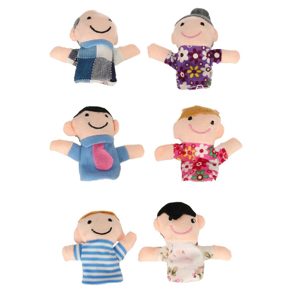 Set 6 marionete din plus pentru degete Familia 7x3cm - eMAG.ro