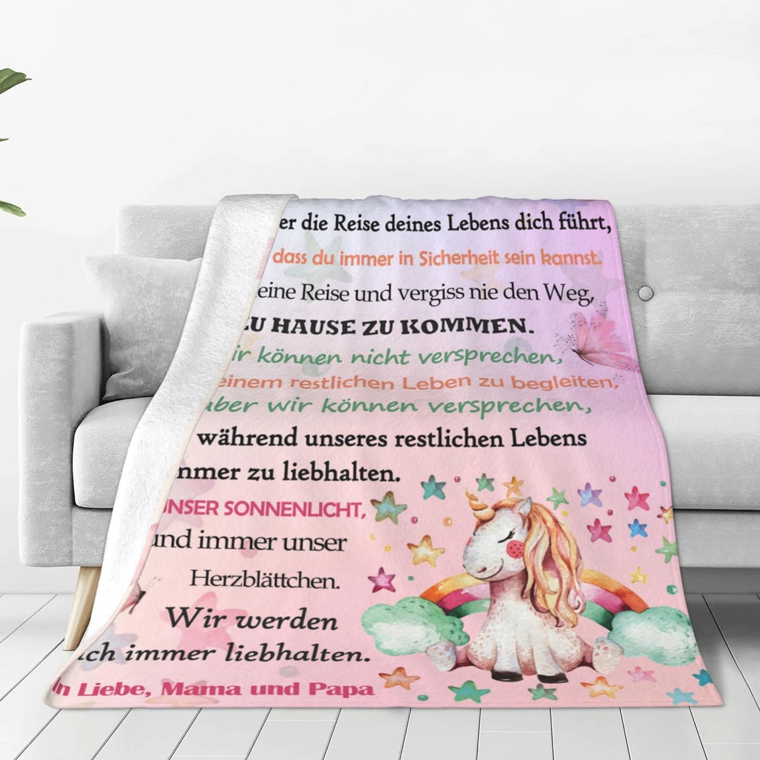 Patura roz cu model pufoasa din flanel moale pentru pat, 130 x 150 cm ...