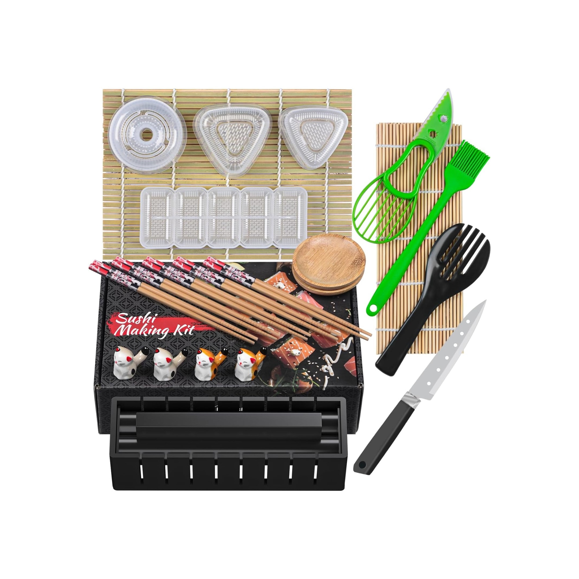 Set complet pentru preparat si servit Sushi, 23 de ustensile - eMAG.ro