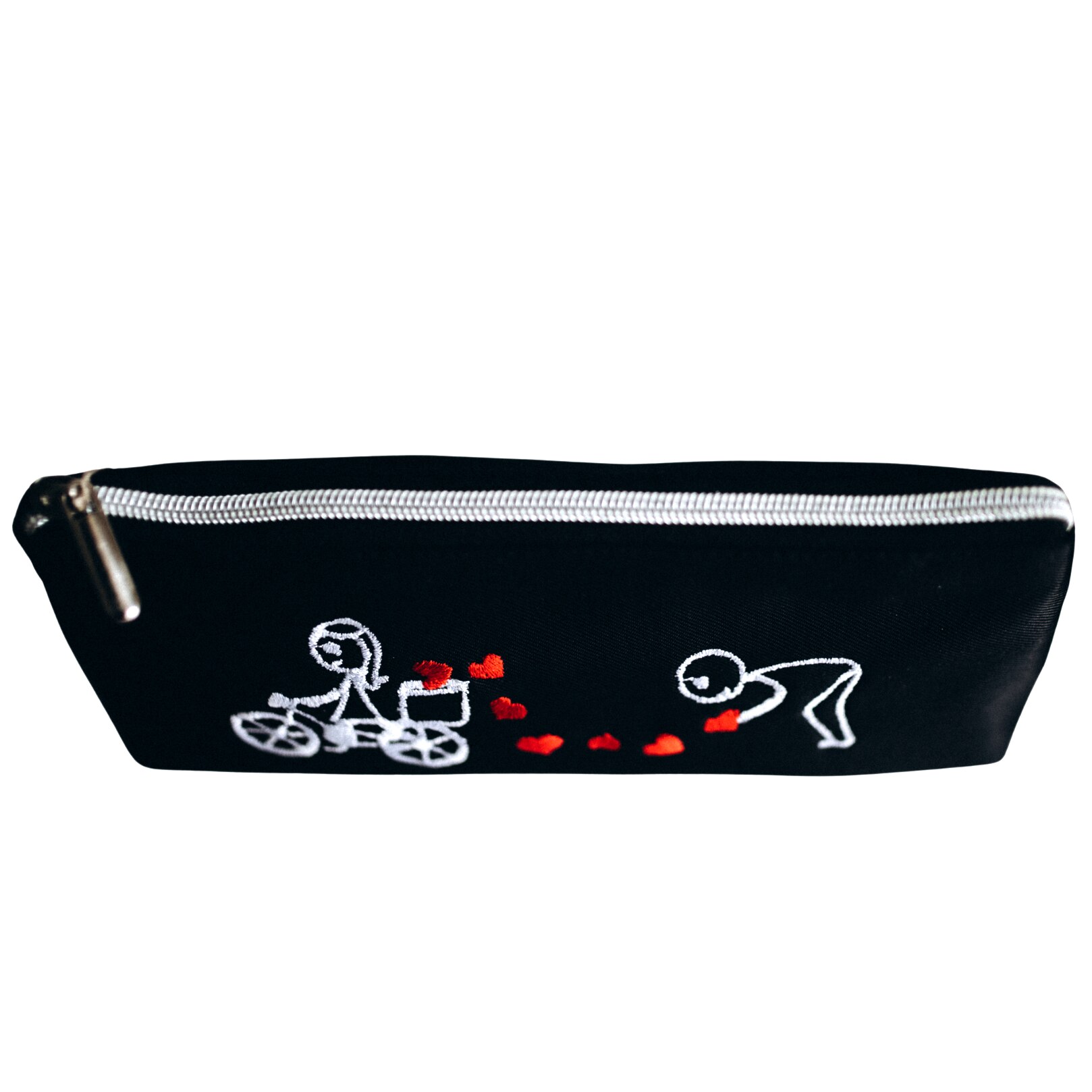 Portfard handmade, Atelier Diversis, negru, broderie mesaj - eMAG.ro