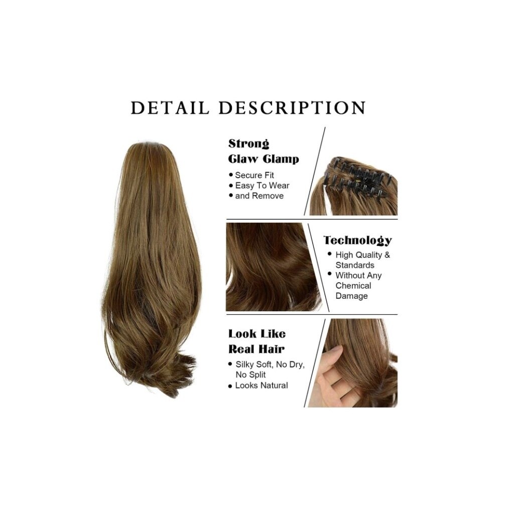 Extensie de par tip coada cu accesoriu de prindere in forma de cleste ...