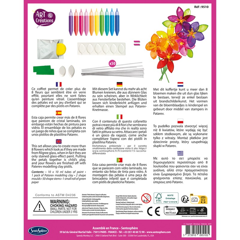 Kit creativ 'Flori de Cristal' - Sentosphere, 8 ani + - eMAG.ro