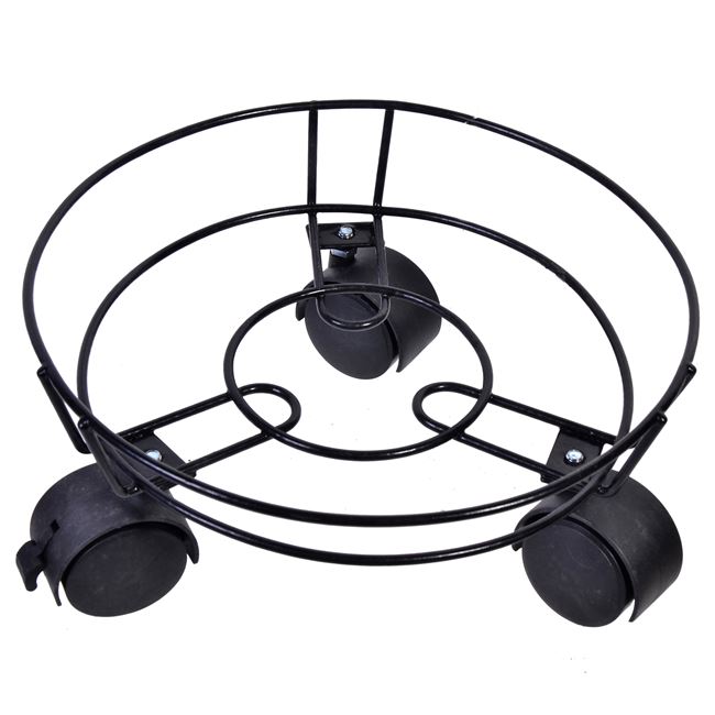 Suport metalic cu roti pentru ghiveci flori 20cm - eMAG.ro