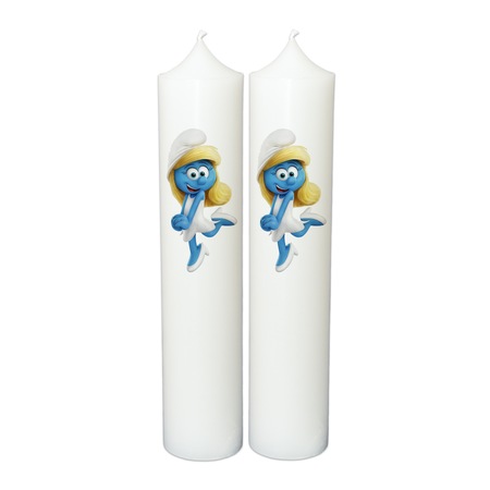 Lumanare Botez Strumfita H40cm D6cm - eMAG.ro