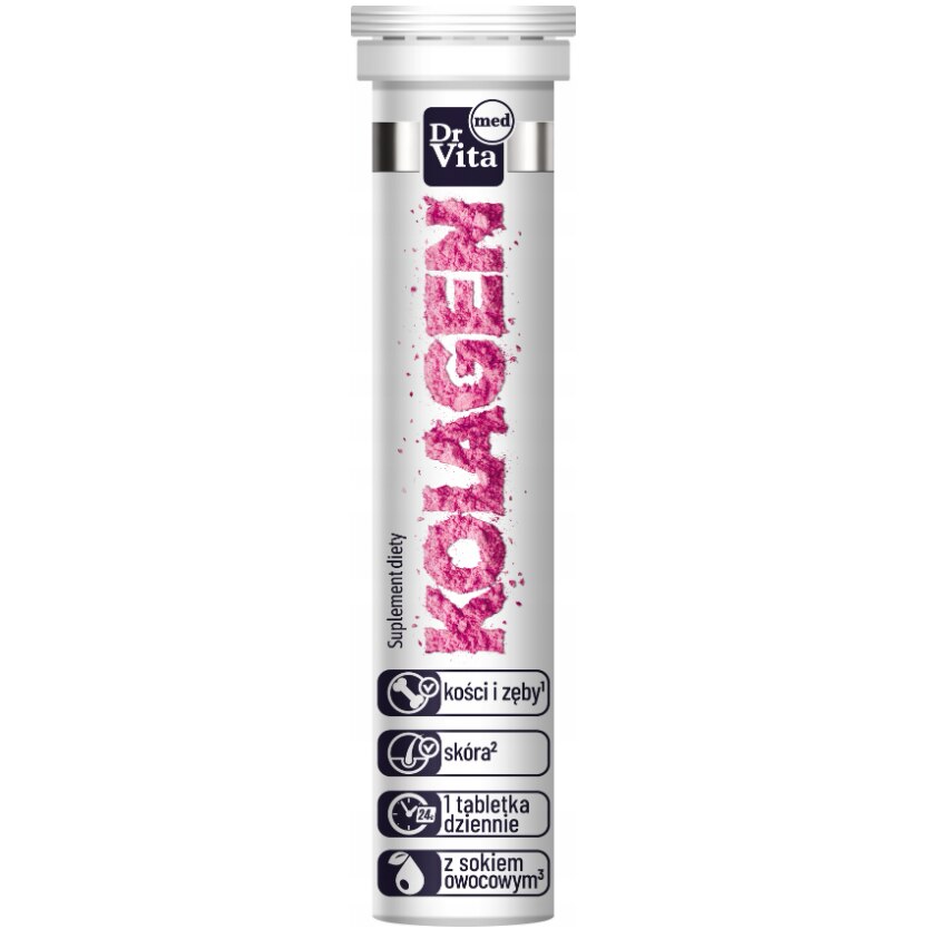 Supliment alimentar cu colagen, Dr Vita, 500 mg, 20 tablete ...
