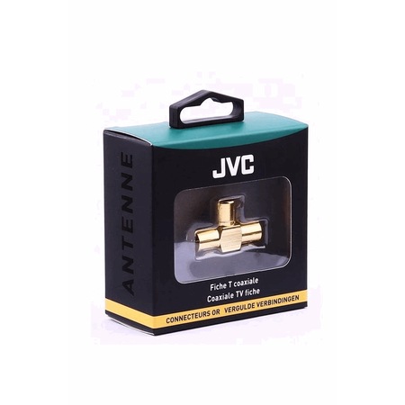 Adaptor pentru cablu coaxial, in forma de T cu 1 mufa F tata la 2 mufe F mama, JVC - eMAG.ro