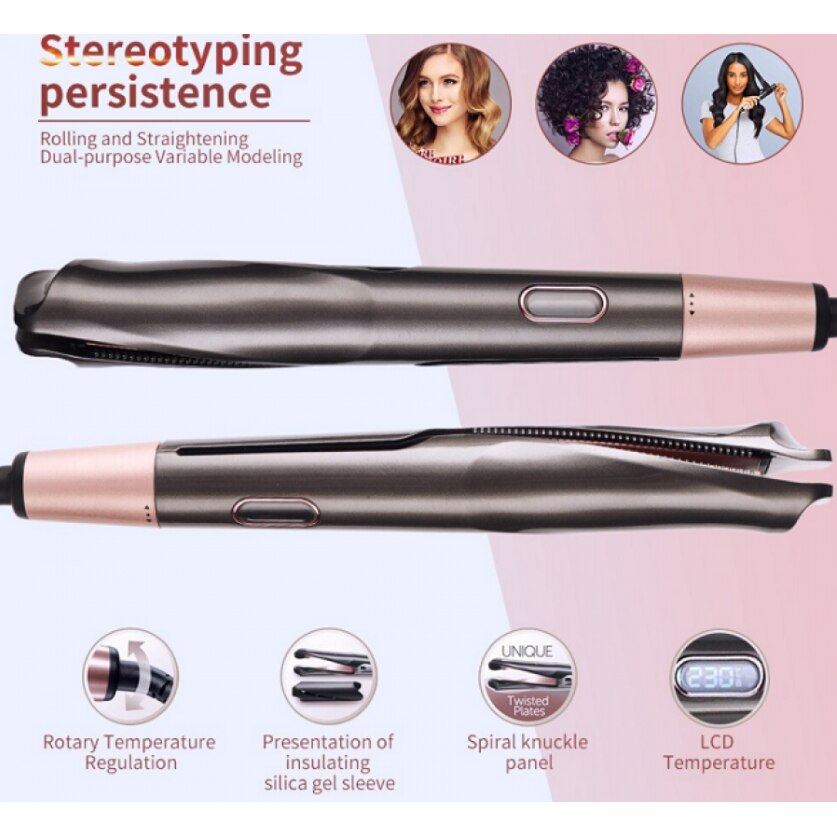 Placa de par 3 in 1, Zola®, pentru indreptare par, bucle si valuri ...