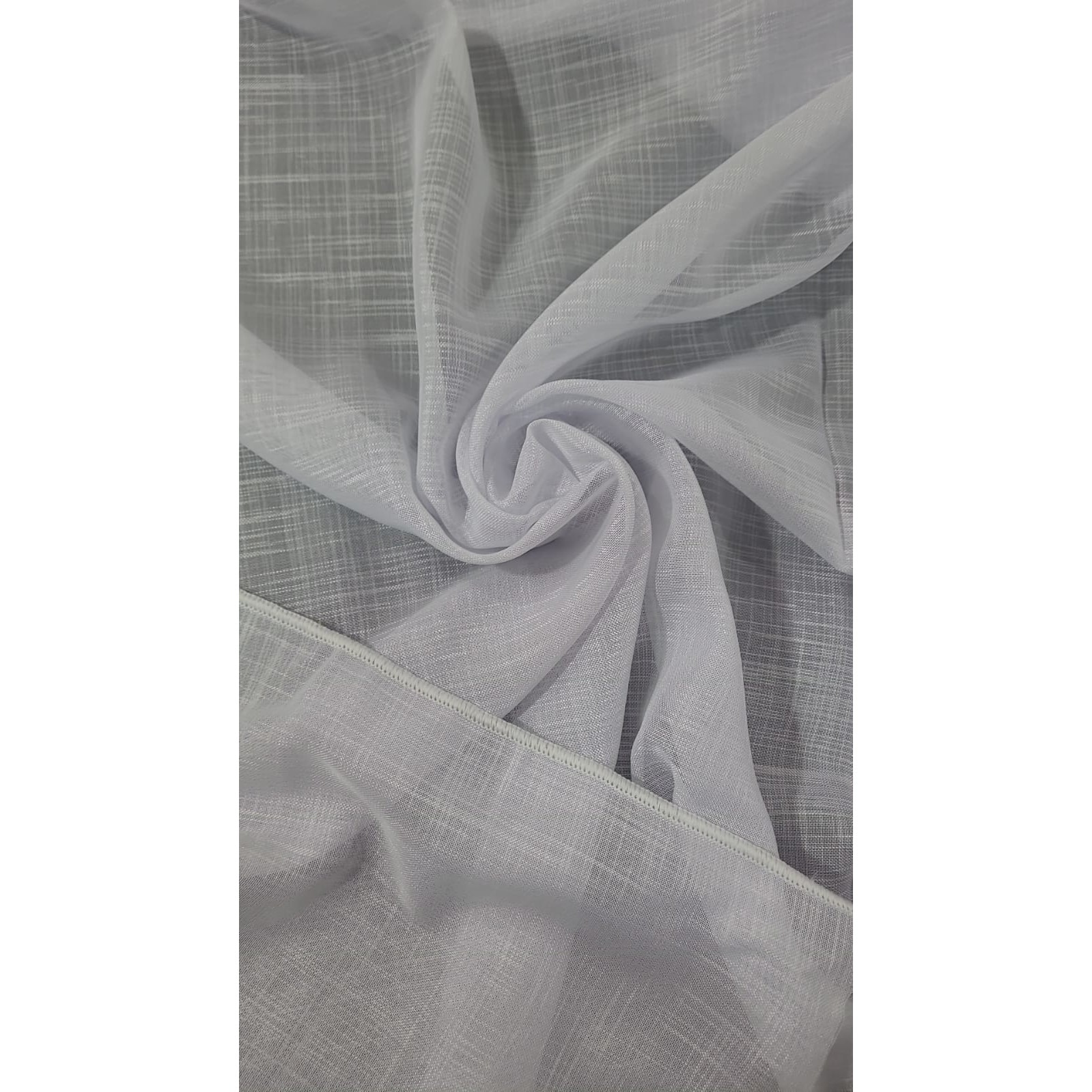 Perdea din in, alb, L 500 x H 250 - eMAG.ro