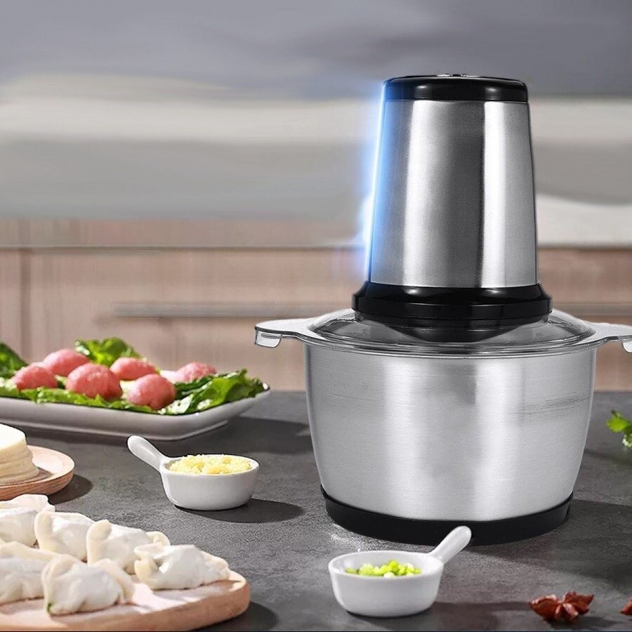 Tocator electric, cu vas din inox, capacitate 2L, putere 250W, cu lame ...
