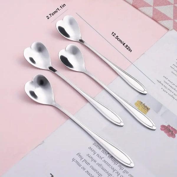 Set 4 lingurite cafea, Mormark, Argintiu - eMAG.ro