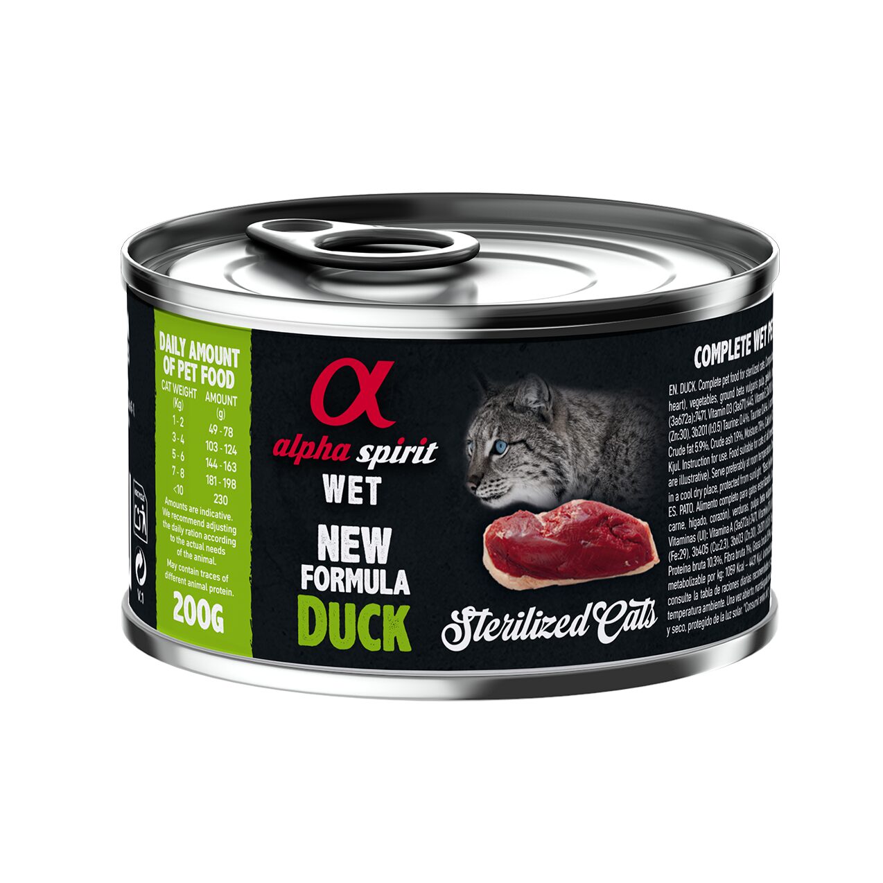 Conserva de hrana umeda Premium pentru pisica sterilizata Alpha Spirit ...