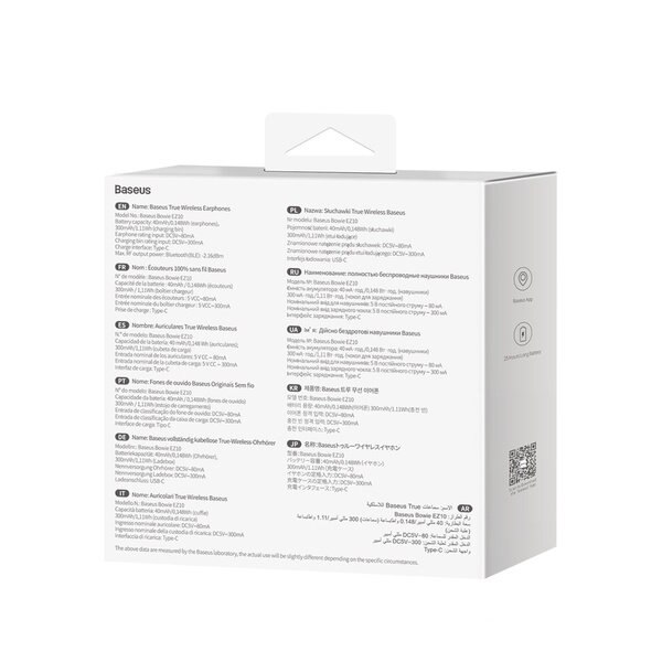 Casti wireless, Baseus, Bowie EZ10, True Wireless, Bluetooth 5.3, Negru ...