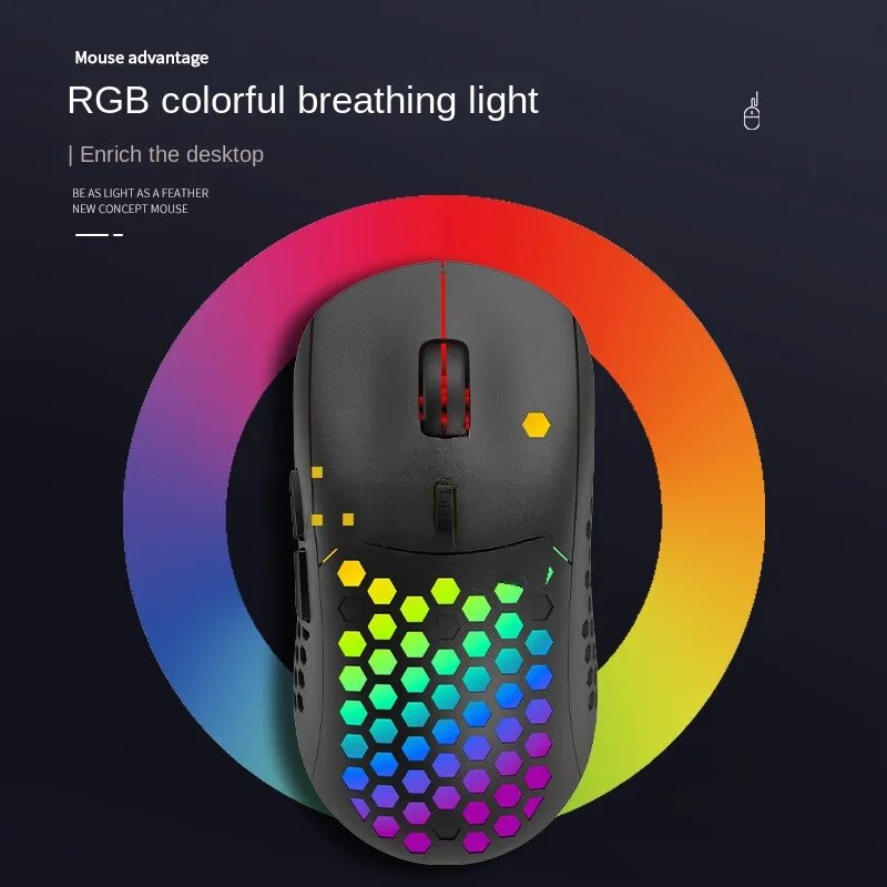 Mouse gaming Wireless, Iblancod BL110, 3200 dpi, 6 butoane, RGB, Negru ...