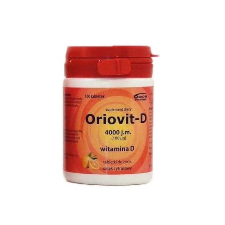 Set de 100 tablete masticabile Oriovit-D 4000, Orion Pharma, Cu ...