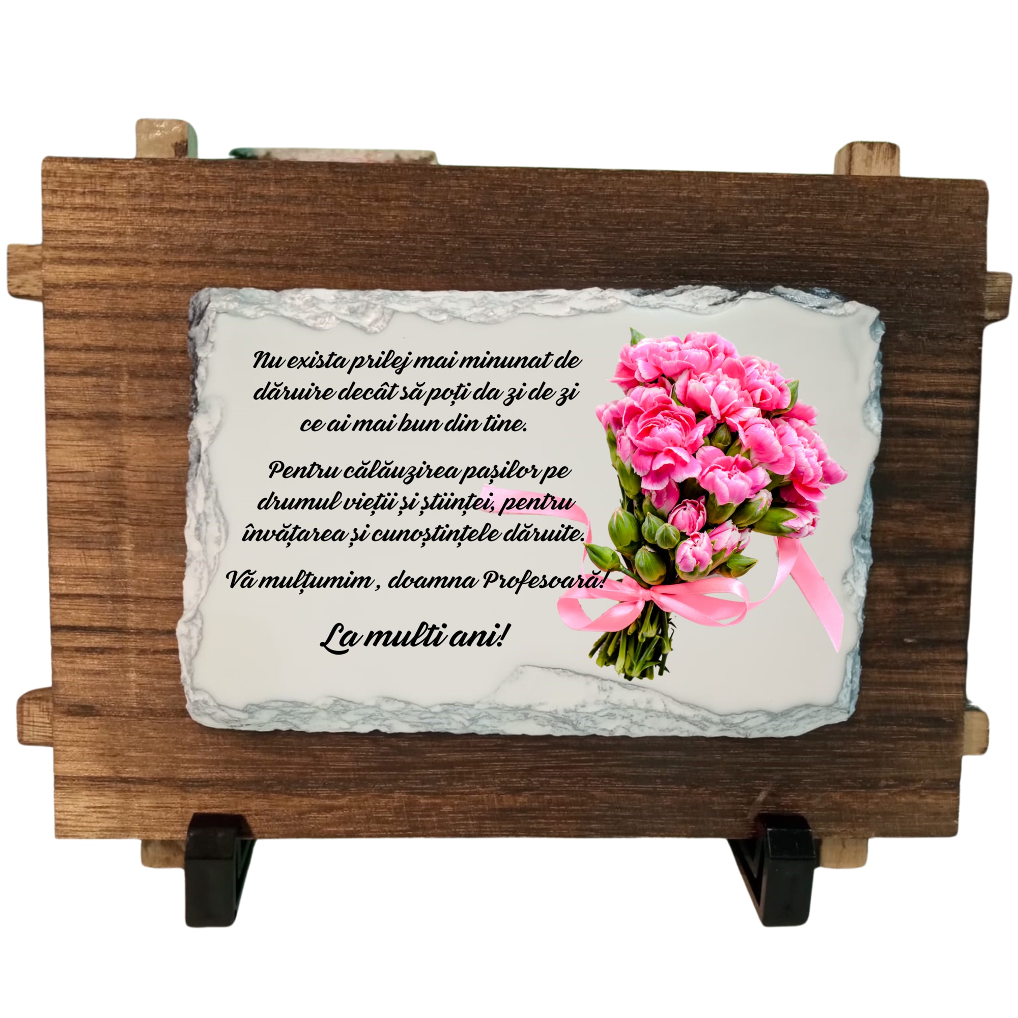 Placheta cu mesaj, la multi ani, doamna profesoara - eMAG.ro