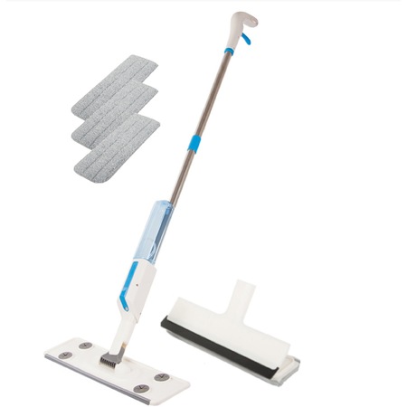 Set Mop 2in1 TNS®, Racleta pentru Geamuri, 3x Rezerve pentru Mop ...