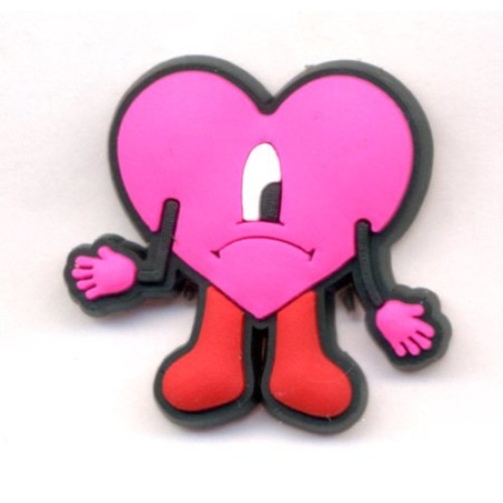 Accesoriu Crocs Jibbitz, Grumpy Heart, roz - eMAG.ro