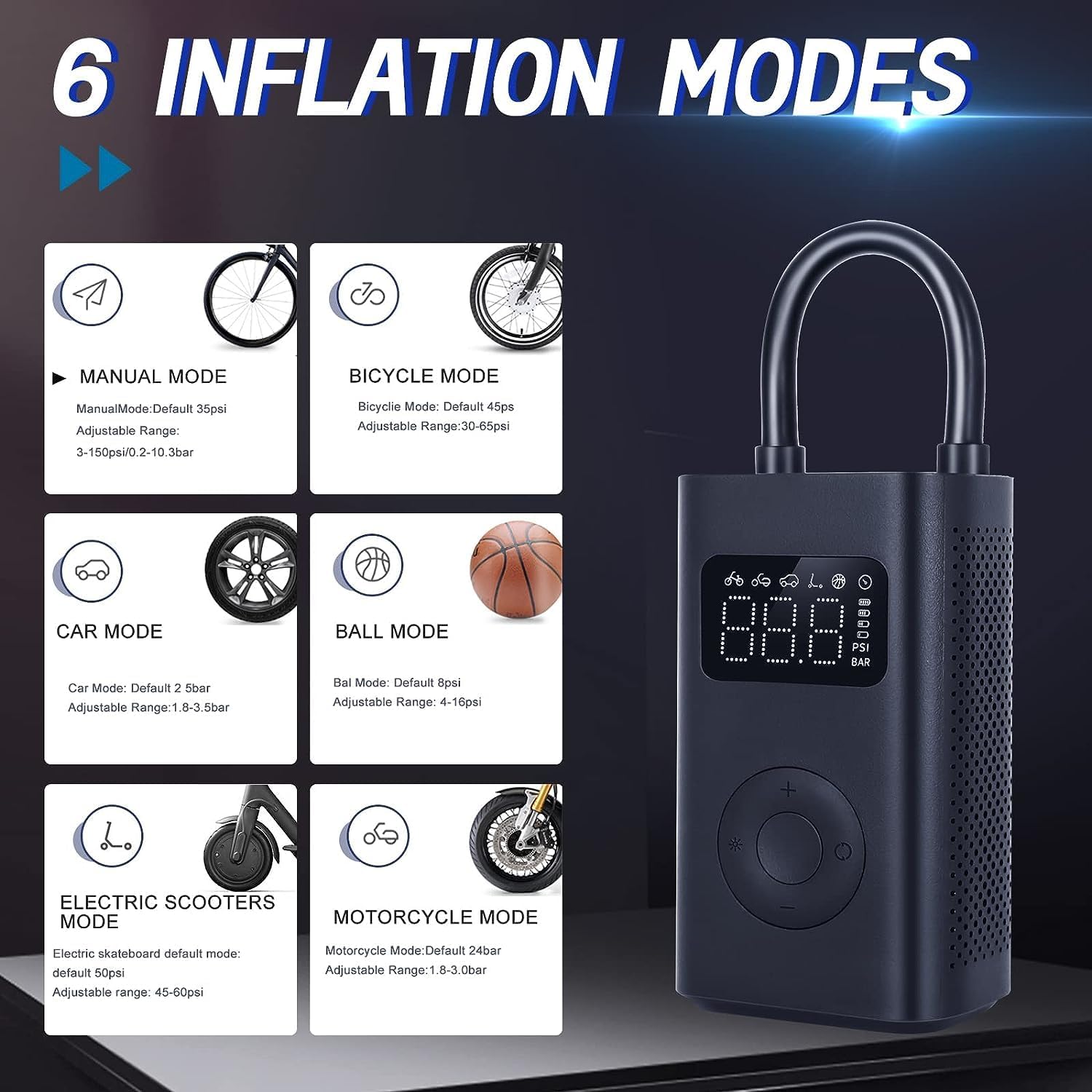 Compresor auto portabil, 10 bar, 220 V, 2A, gri - eMAG.ro