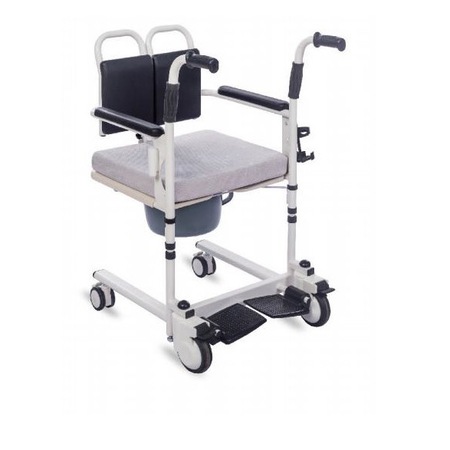 Scaun cu Toaleta si Roti Multifunctional pentru Ridicare si Transfer ...