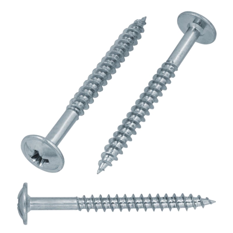 Surub pentru lemn, 5x50, Cap plat si saiba, 100 bucati - eMAG.ro