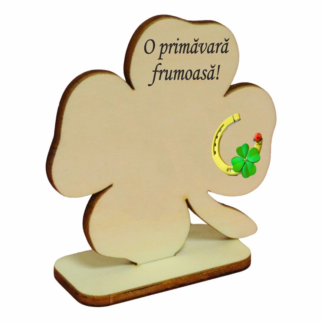 Martisor, Baza pentru flori, Trifoi, O primavara frumoasa, Lemn ...