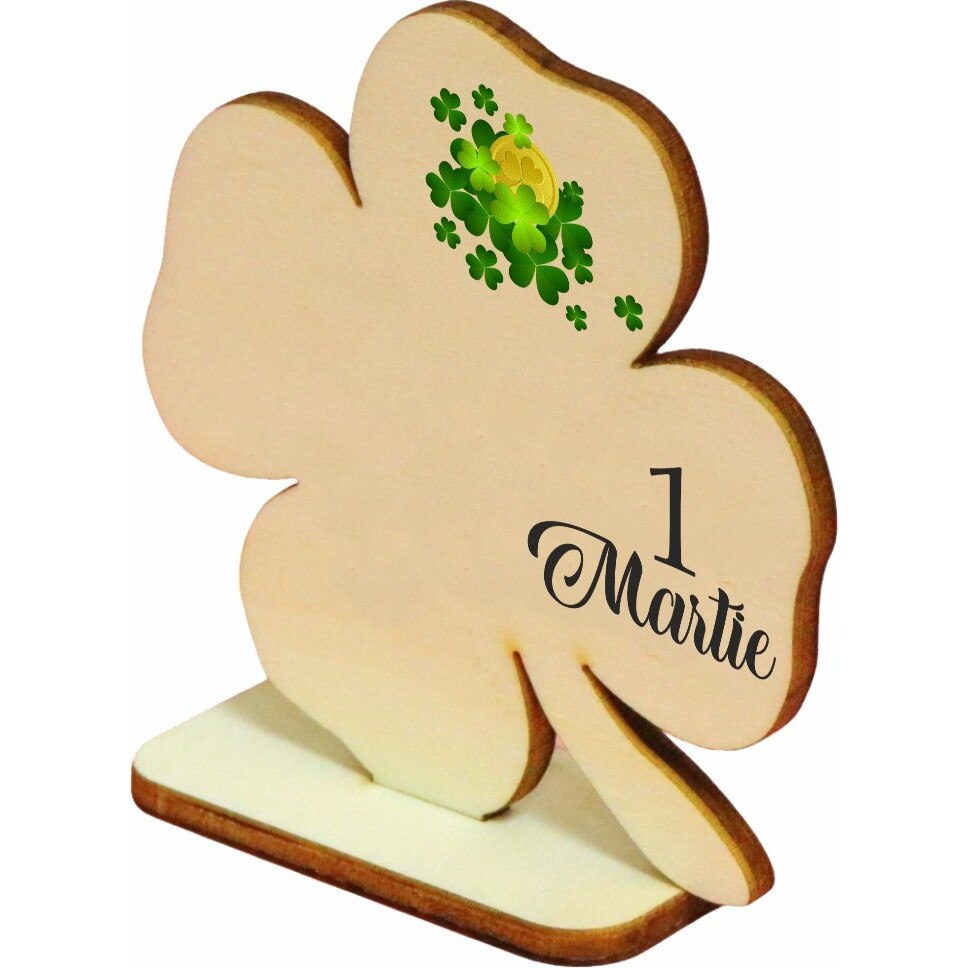 Martisor, Baza pentru flori, Trifoi, O primavara frumoasa, Lemn ...