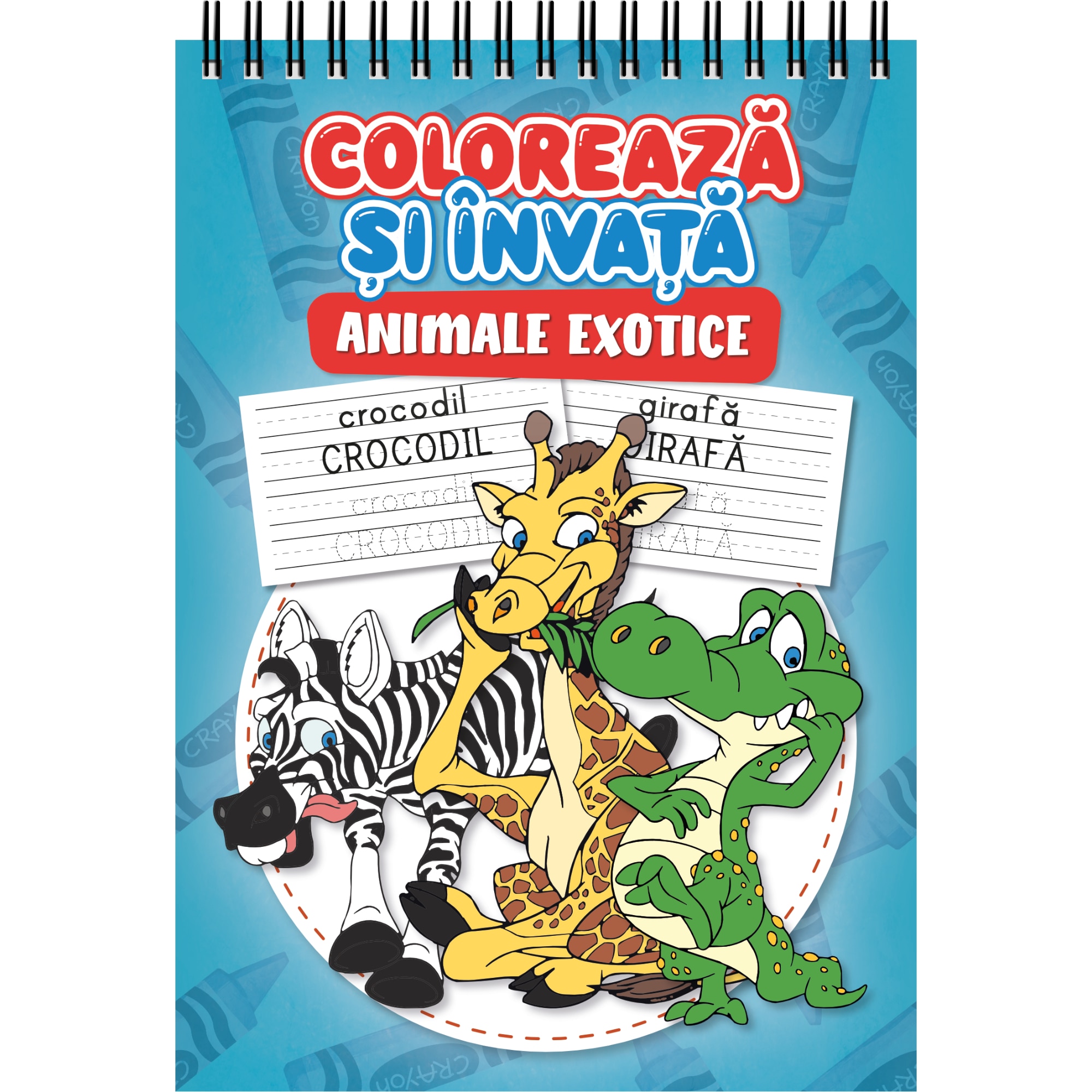 Carte de colorat educativa pentru copii, Coloreaza si Invata - Animale ...