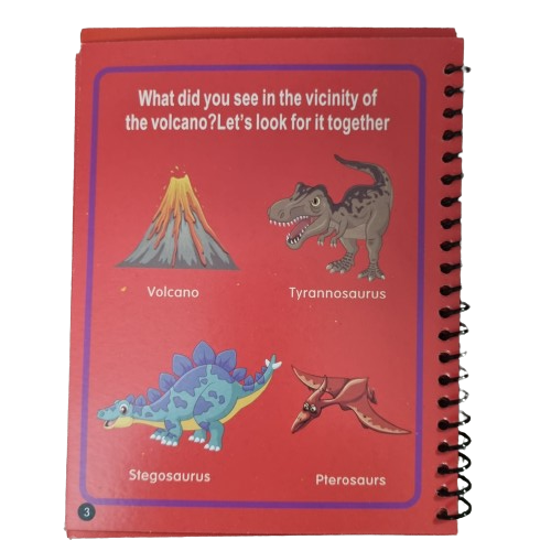 Carte de colorat cu marker, Magic Water, Model dinozauri - eMAG.ro