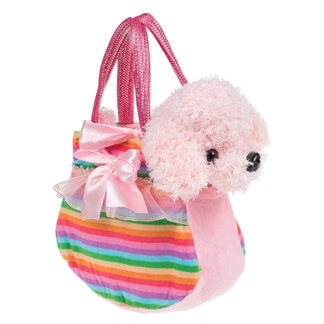 Catel din Plus Roz cu Geanta Colorata Folie Argintie Manere 18cm - eMAG.ro