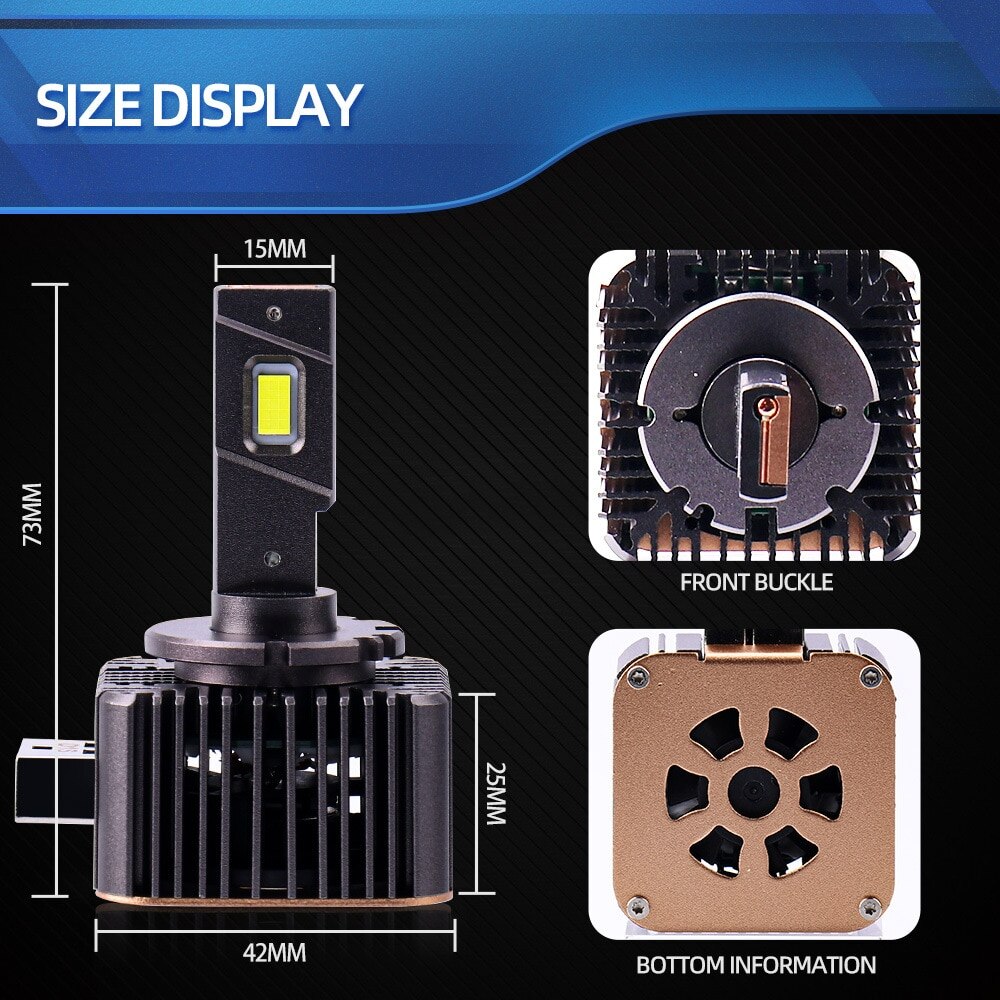 Set de 2 becuri conversie hid-led, D3S, 35W, 6000lm, CSP, Canbus, Miez ...