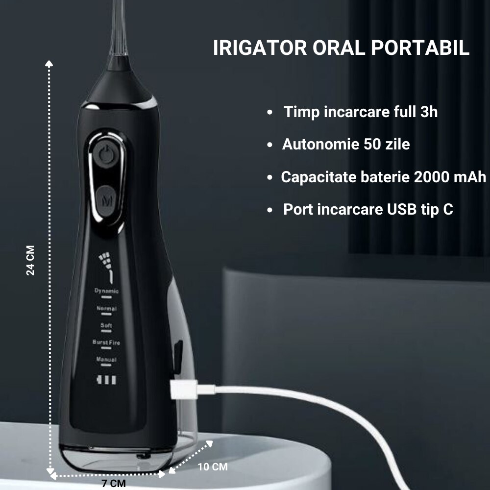 Irigator Oral Profesional YOTEP, Dus Bucal, 5 Trepte de Viteza ...