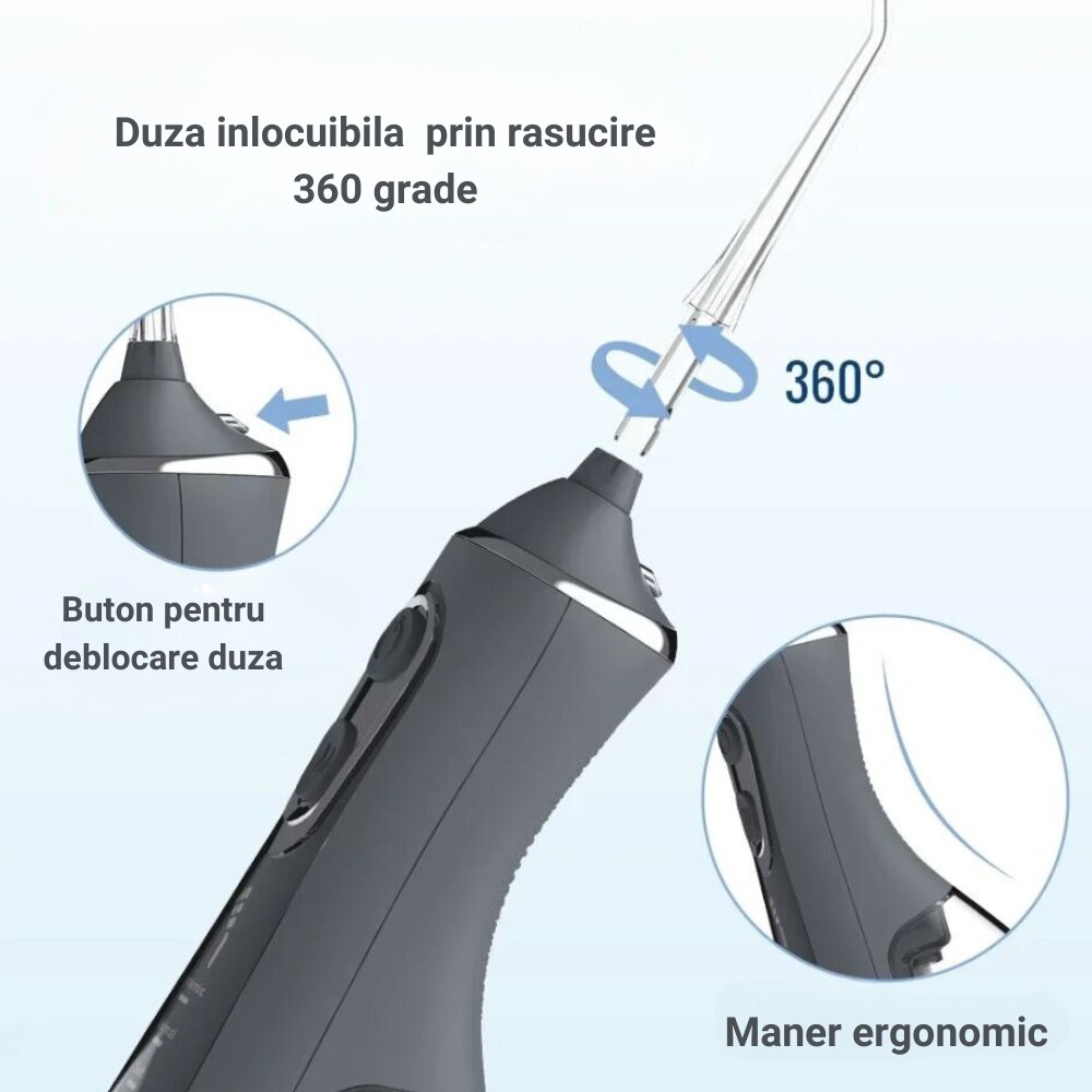 Irigator Oral Profesional YOTEP, Dus Bucal, 5 Trepte de Viteza ...
