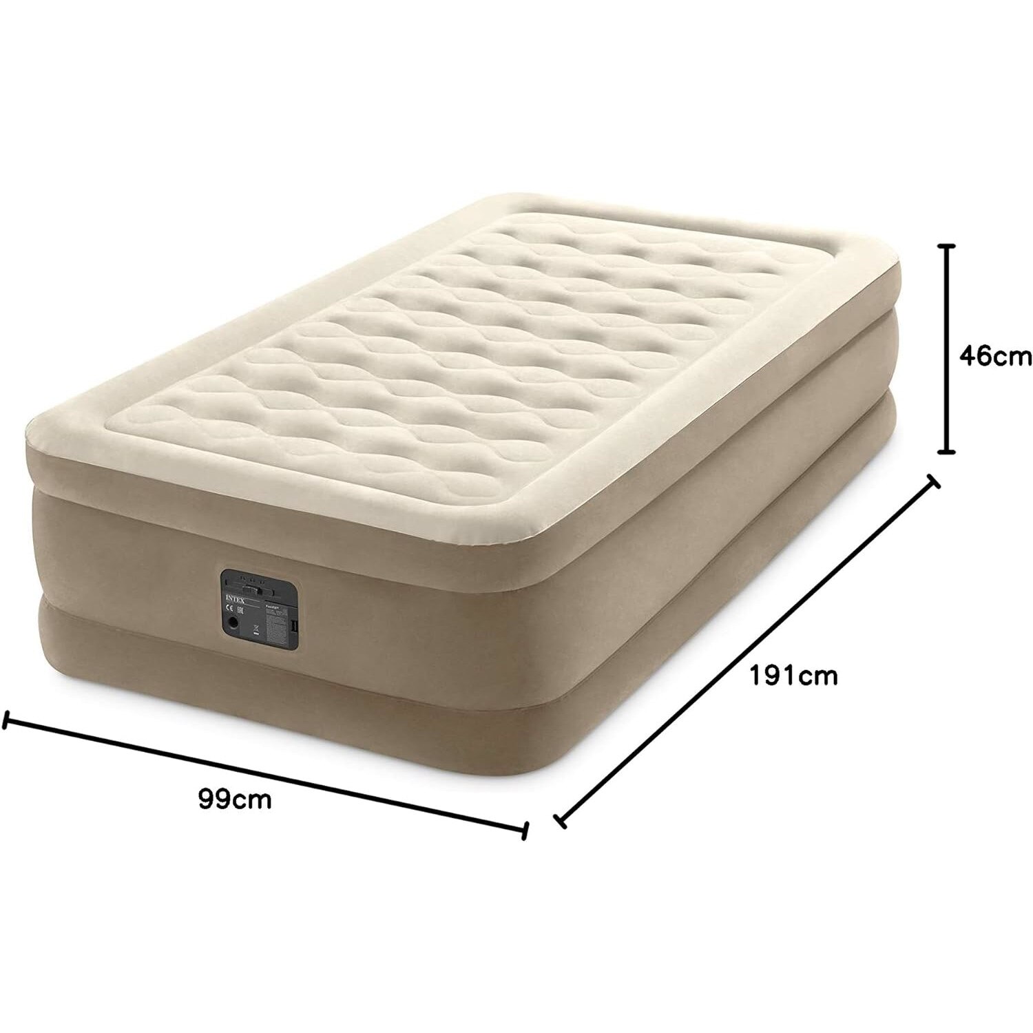 Надуваем матрак с вградена помпа, INTEX, Ultra Plush, 99 х 191 х 46 см ...