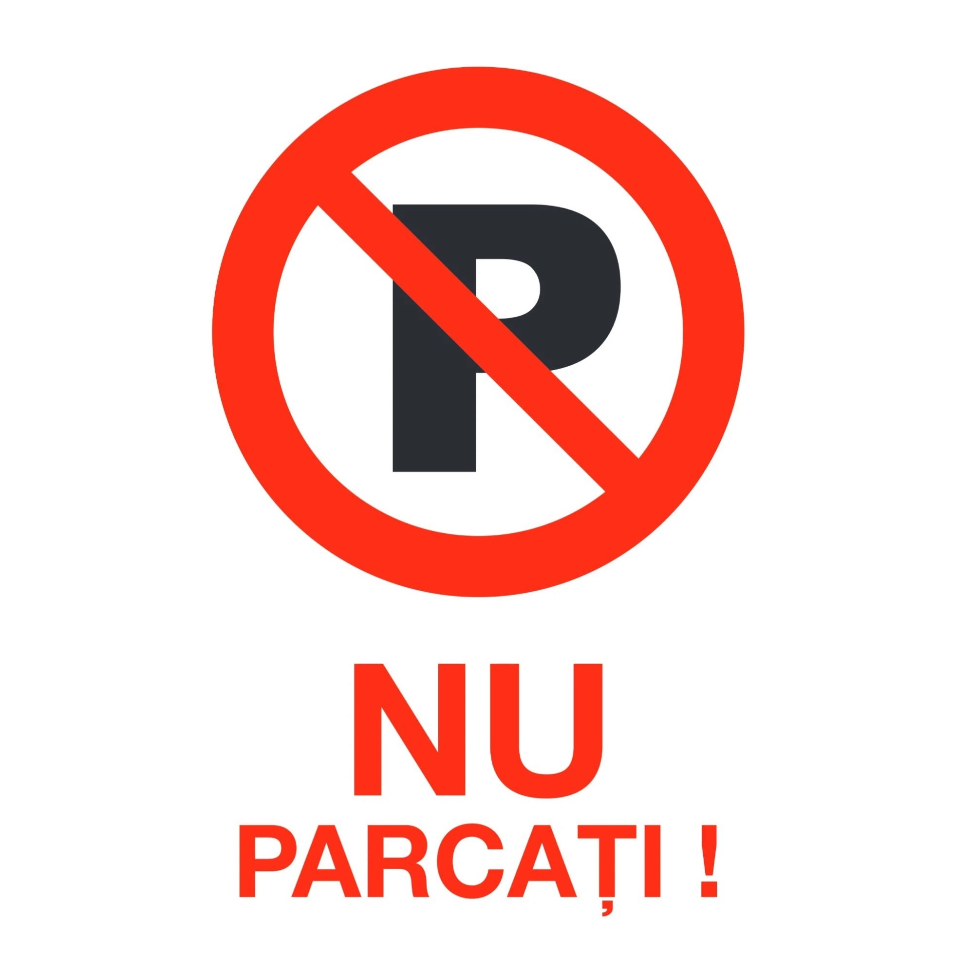 Indicator avertizare Nu parcati!, dimensiune 21 x 30 cm - eMAG.ro