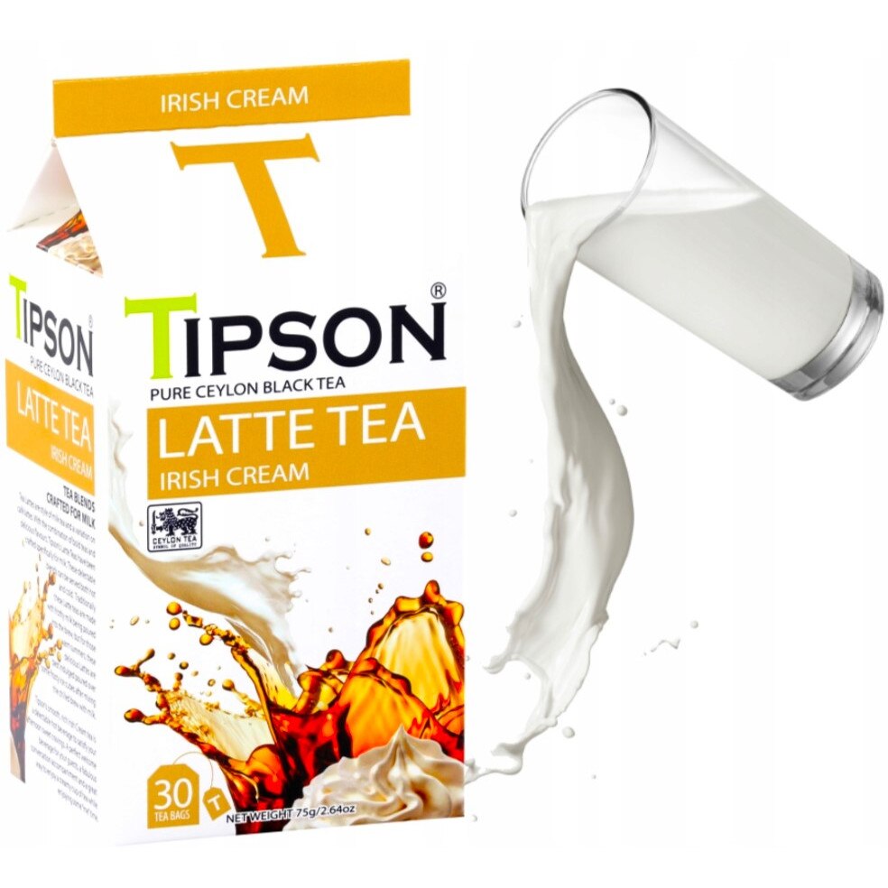Ceai negru pur Ceylon "Latte Tea" Irish Cream, cu ciocolata, migdale ...