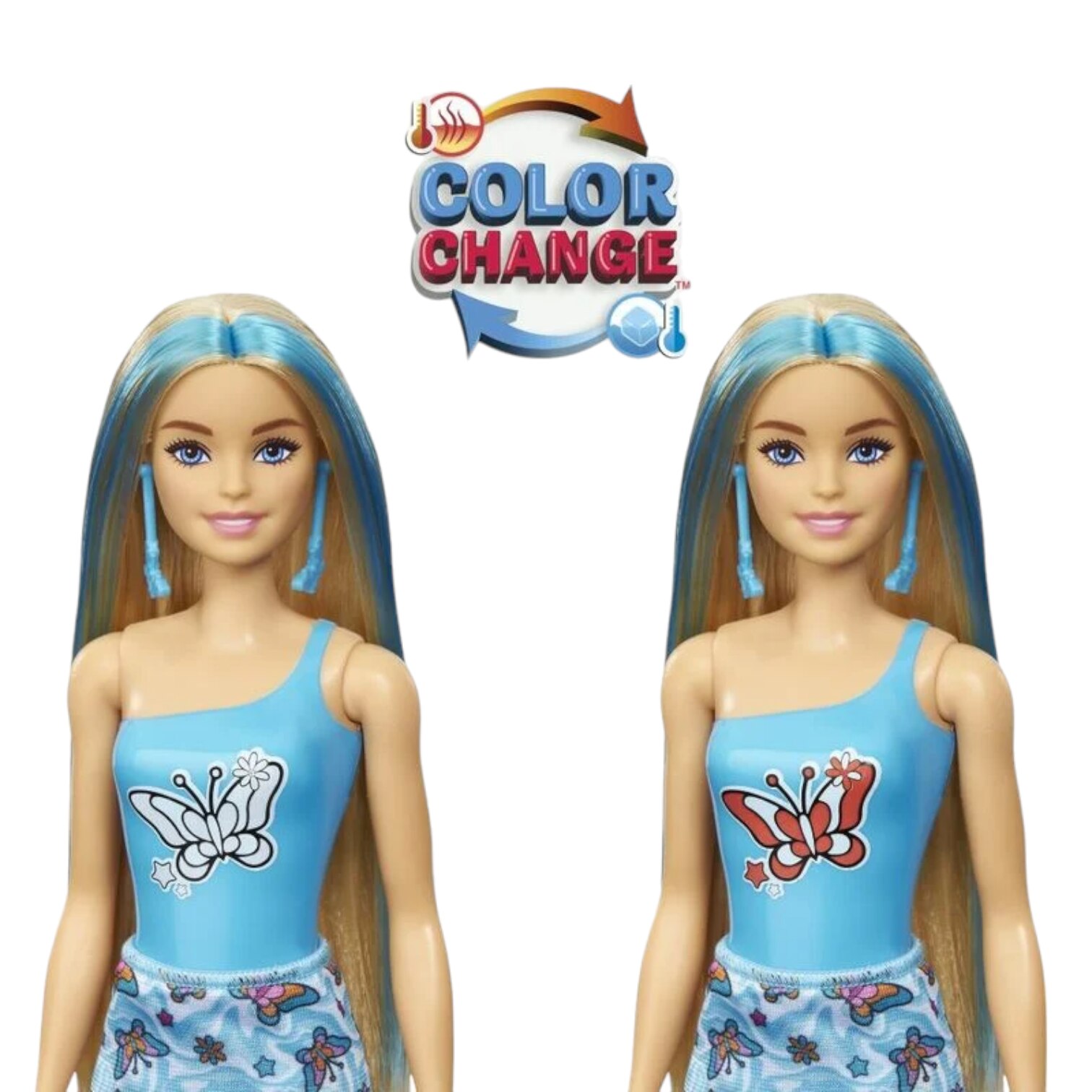Papusa Barbie - Color Reveal, Curcubeu, 6 accesorii surpriza - eMAG.ro
