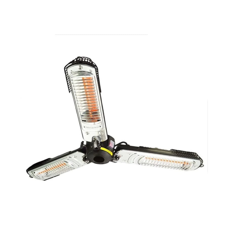 Incalzitor cu cuart, pentru terasa, cu halogen, 2000 W, metal, negru ...