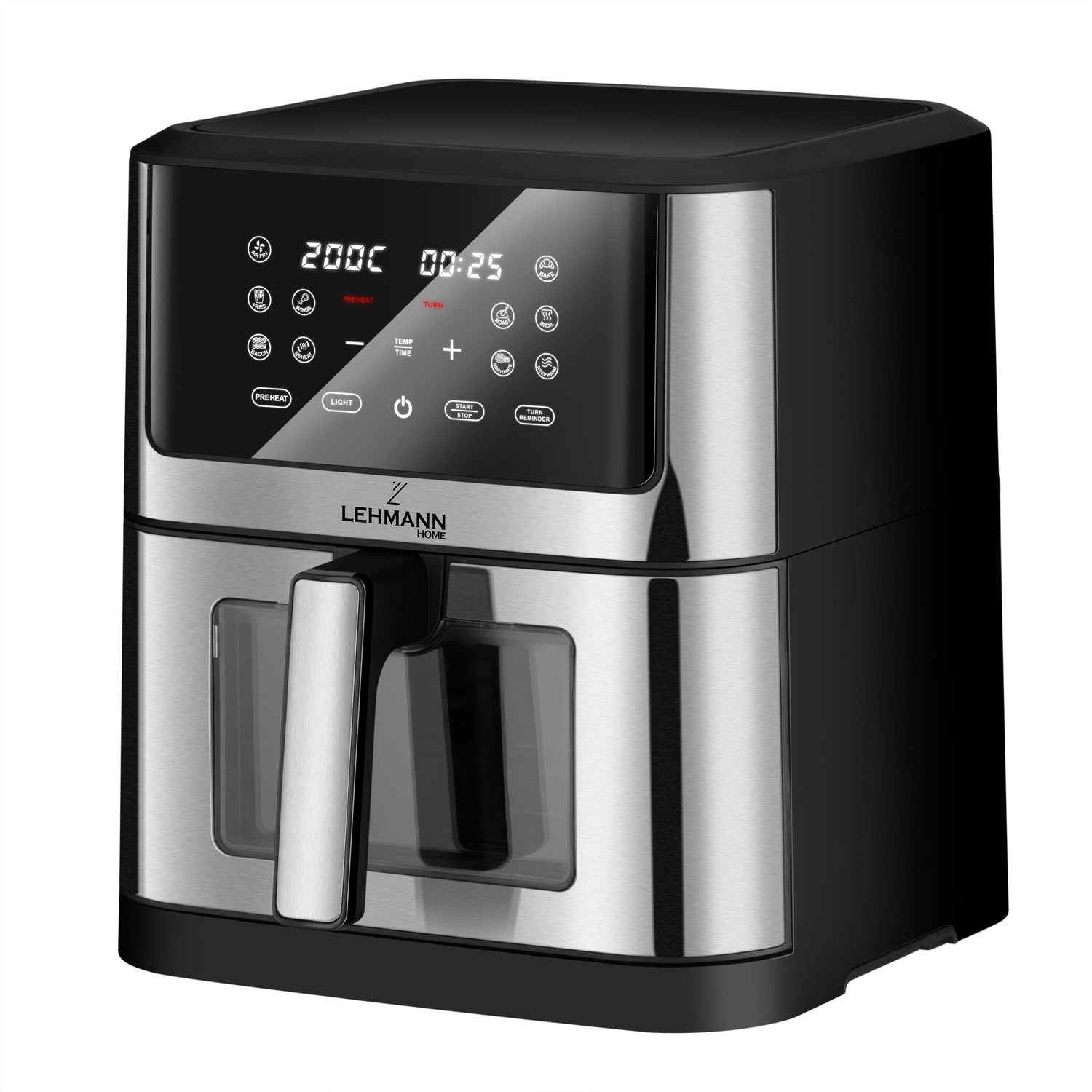 Forró levegős sütő, olajmentes, Lehmann Bakado, 1800W, 8L, előnézeti ...